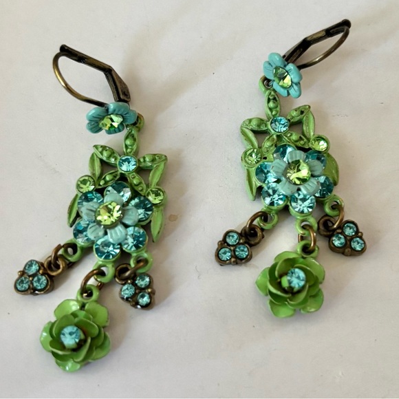 Michal Negrin | Jewelry | Vintage Michal Negrin Crystal Floral Earrings ...